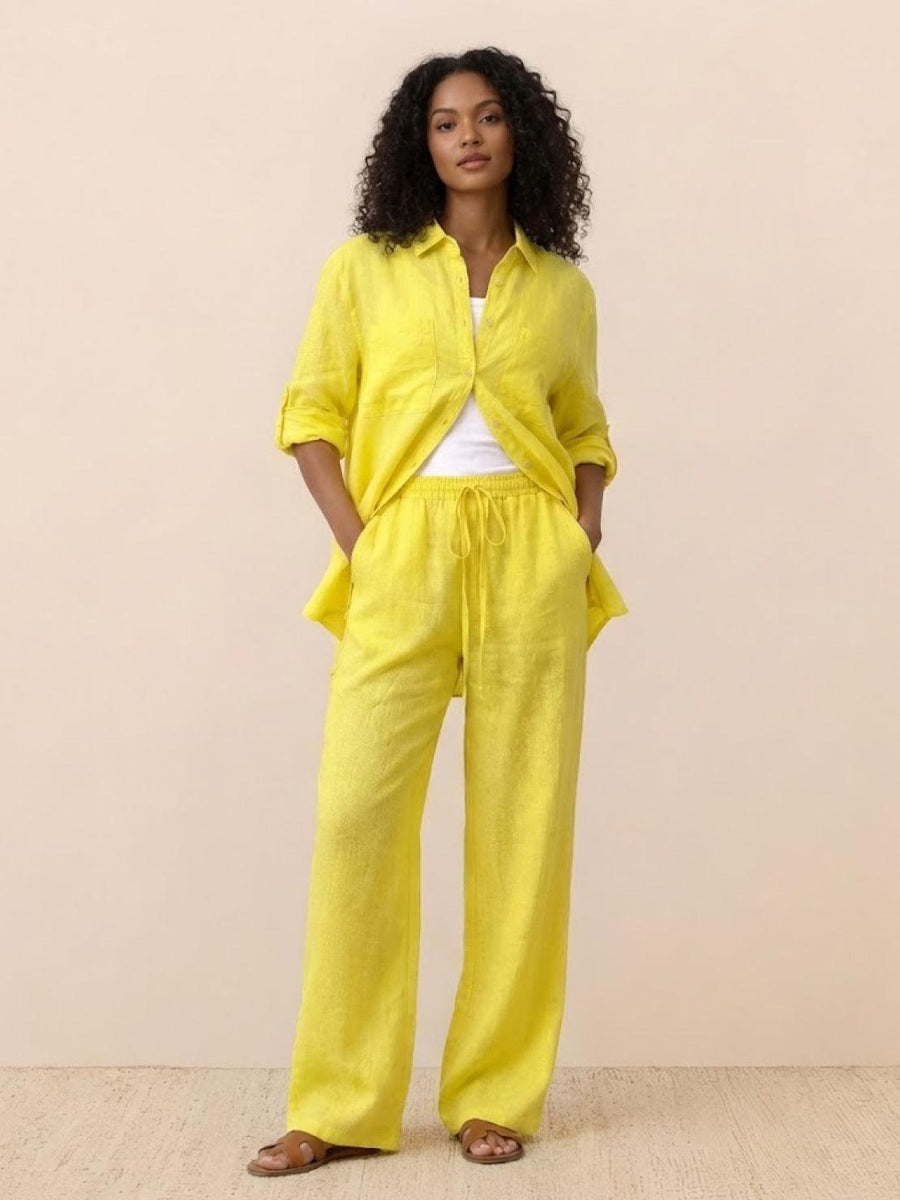 100% Cotton Double Comfort Two Piece Set | Women's Linen Clothing– North