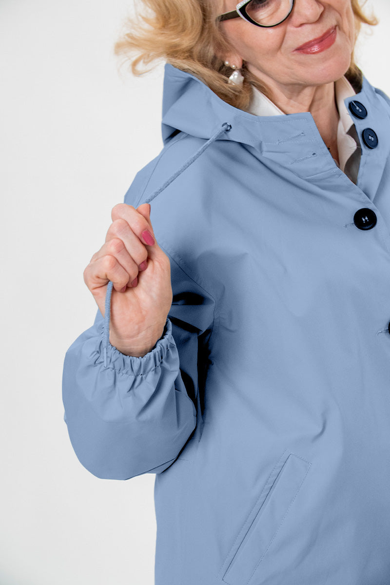 Water Resistant Oversized Hooded Windbreaker Rain Jacket - North
