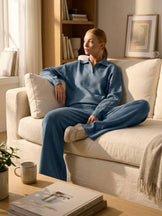 Plush & Preppy Camel Two-Piece Set | Women's Linen Clothing– North